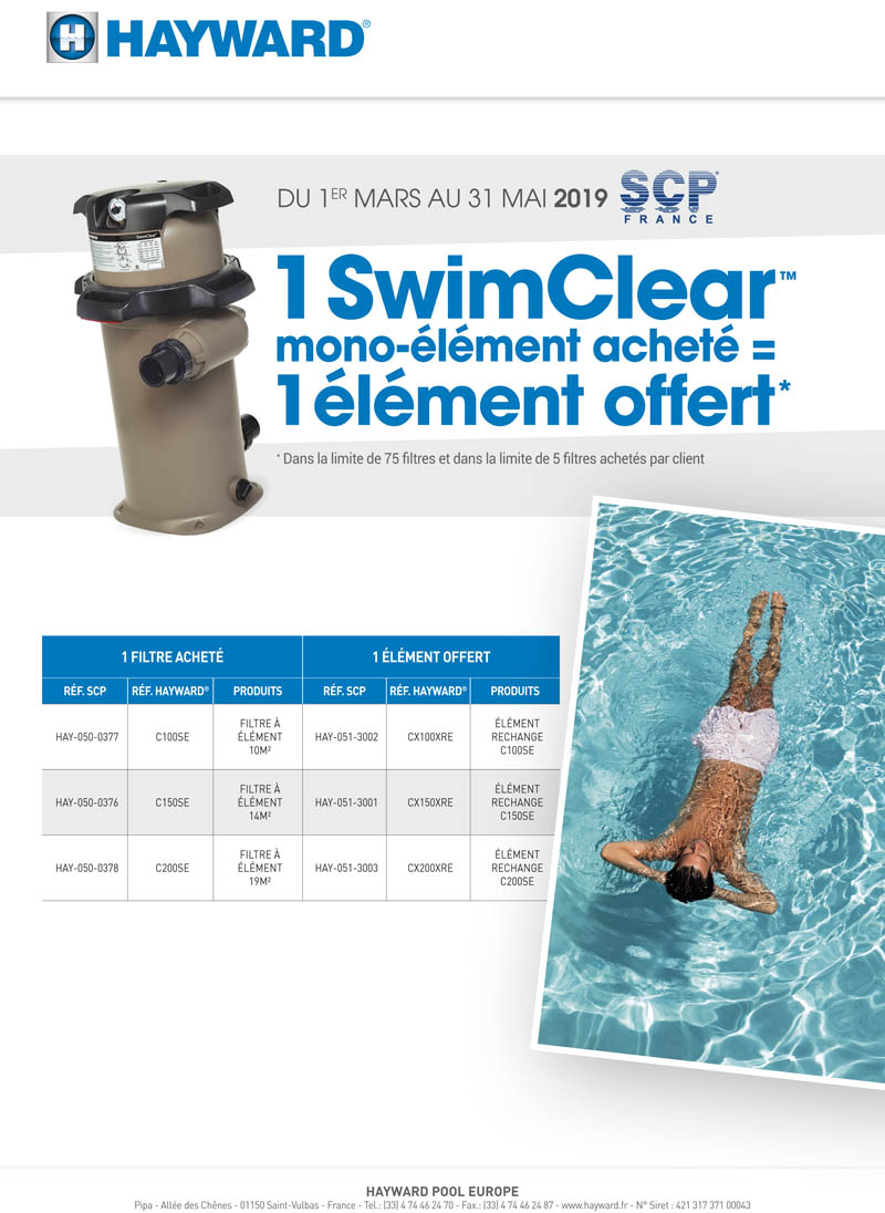 Filtres SwimClear mono-éléments - Activité Piscine
